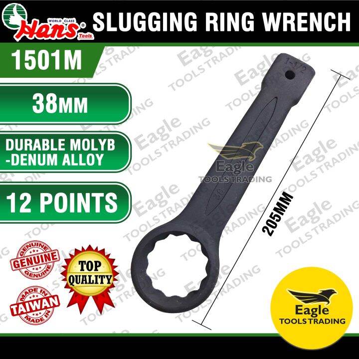 Hans Slugging Ring Wrench Black 1501M 38mm Molybdenum Alloy Steel 12 ...