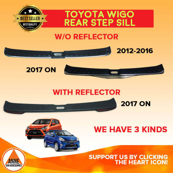 Rear Stepsill for Toyota Wigo 2012 2013 2014 2015 2016 2017 2018 2019 ...