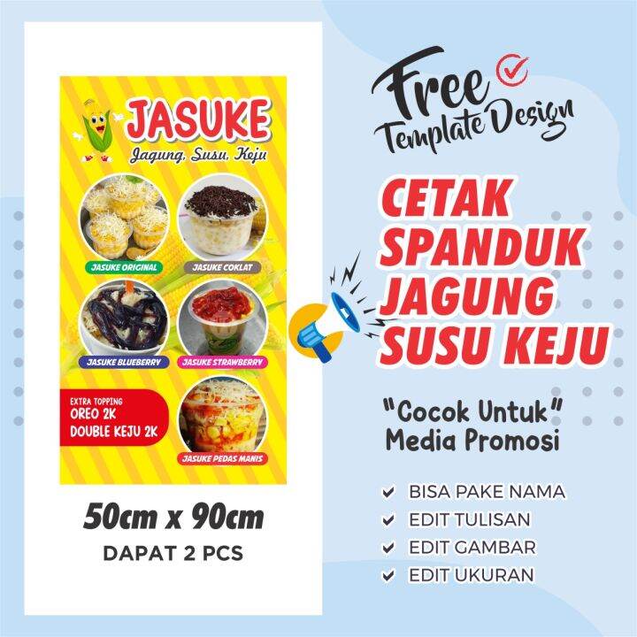 Banner Spanduk JASUKE DAPAT 2 LEMBAR 50 X 90 cm BISA DI EDIT | Lazada ...