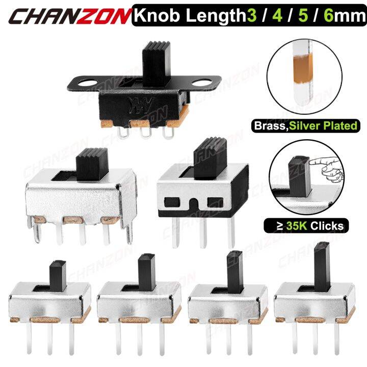 Micro Slide Switch Spdt 3 Pin 5 Positions Mini Ss12f15 Ss12f44 1p2t 3mm 4mm 5mm 6mm Small Toggle