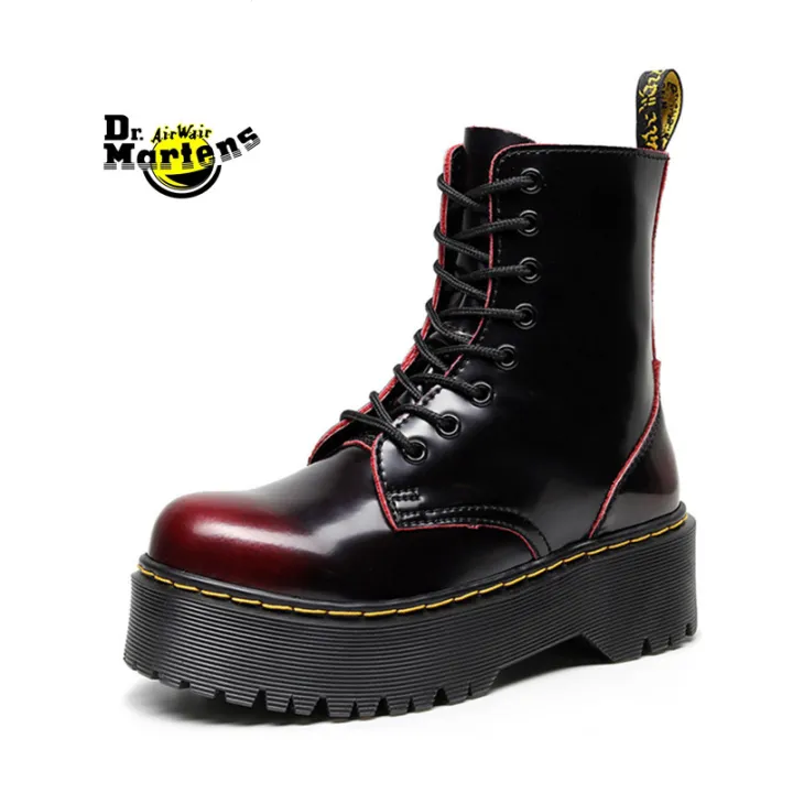Doc Dr. Martens Jadon Martin Boots Footwear 8-Eye (Rub Red) Platform ...