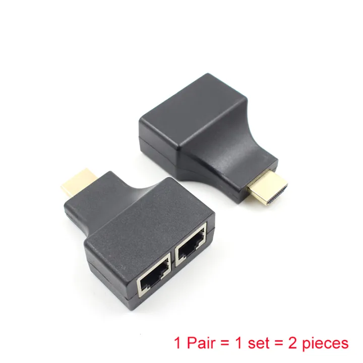 1 Pair 1080PHDMI to Dual RJ45 CAT5E CAT6 UTP LAN Ethernet HDMI Extender ...