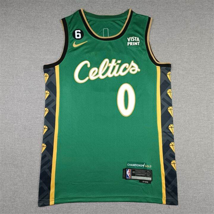 Season 23 Celtics No.0 Green City Edition Embroidery Basketball Jersey ...