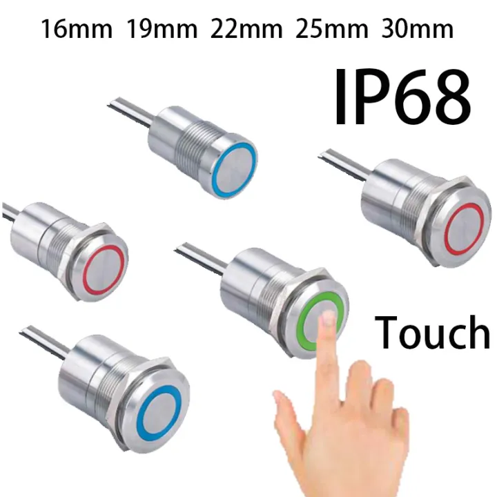 Electric Contacts IP68 Touch Switch Waterproof Button Led Momentary ...