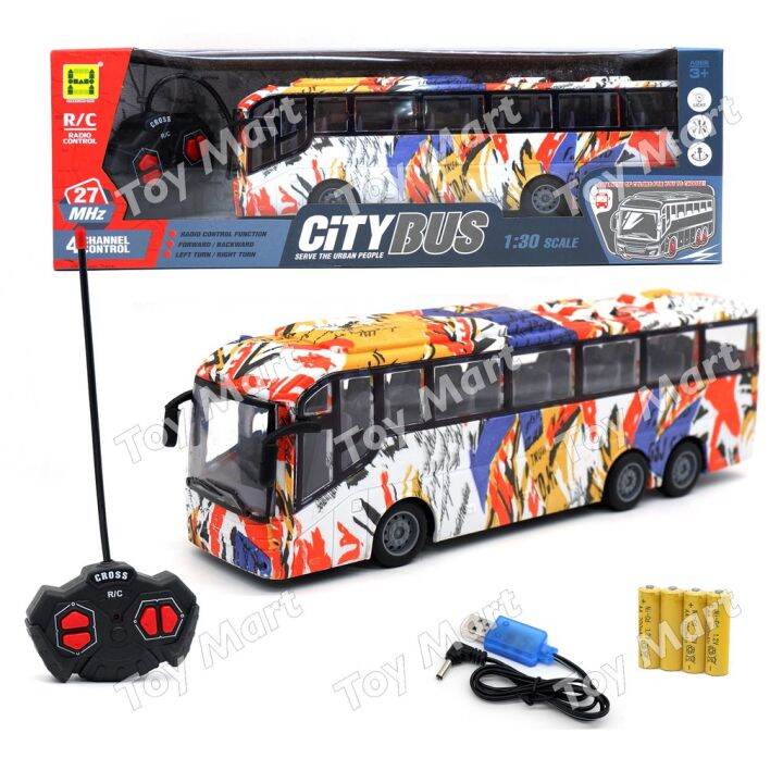 R/C City Tour Bus Electric Remote Control Bus with Light Remote Control ...