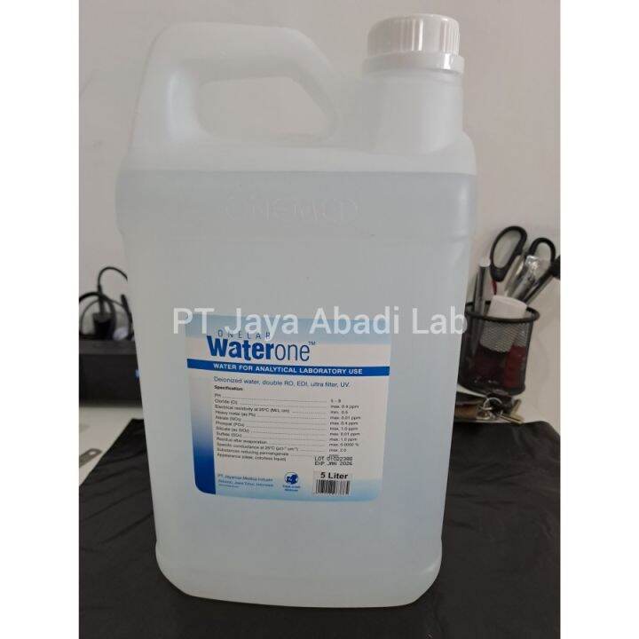 waterone onemed aquabides purified deionized water demineralized 5L ...