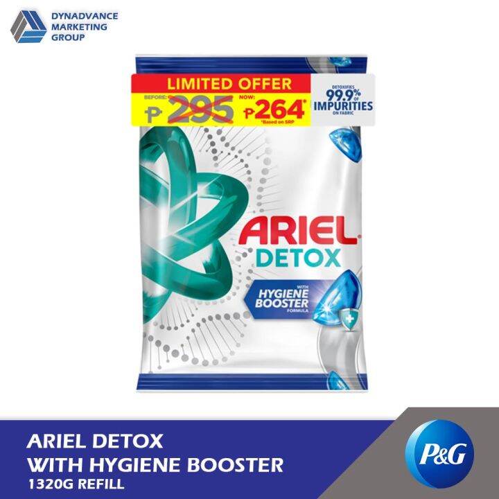 Ariel Detox with Hygiene Booster 1320g Refill (Laundry Detergent ...