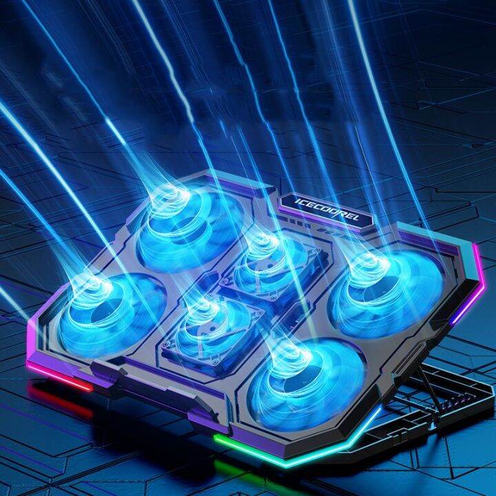 xinghuo ICE COOREL Gaming Laptop Cooler Notebook Cooling Pad 6 Silent ...