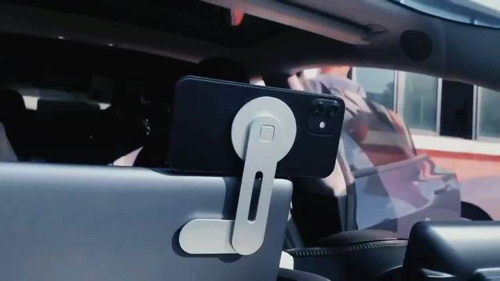 ตัวยึดรถหน้าจอลอยสำหรับ Tesla magsafe แม่เหล็กดูด 15W ที่วางศัพท์ในรถ ...