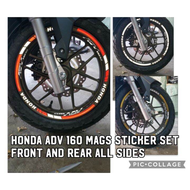 Honda adv 160 mags sticker reflective front and rear all sides set ...