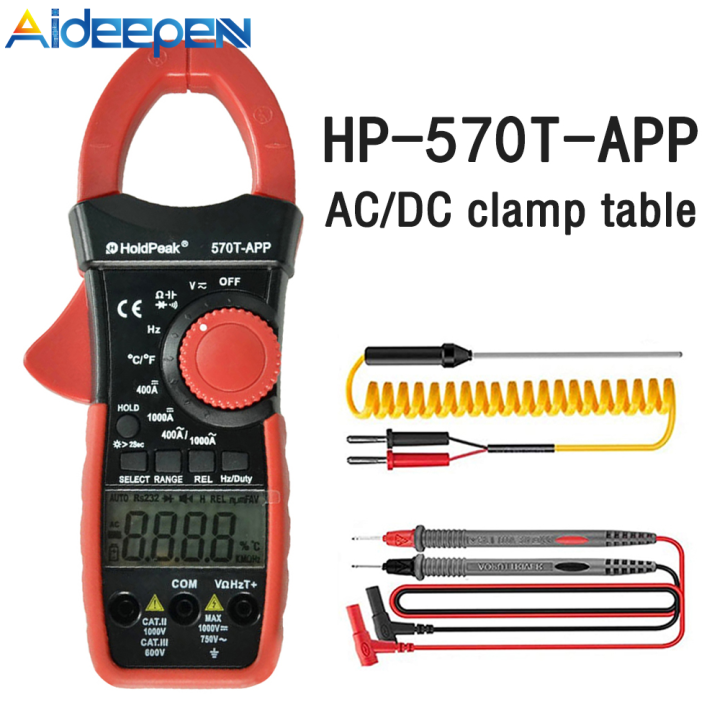 Aideepen Clamp Meter 1000v True RMS AC/DC Current Amp Meter 4000 Bits ...