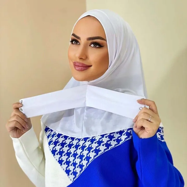 Jifang New Arrival Plain Elastic Instant Hijabs Muslim Inner Caps Head ...