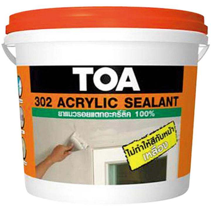 อะคริลิกอุดโป๊ว TOA 302 1 กก. สีขาว (มีเก็บเงินปลายทาง) | Lazada.co.th