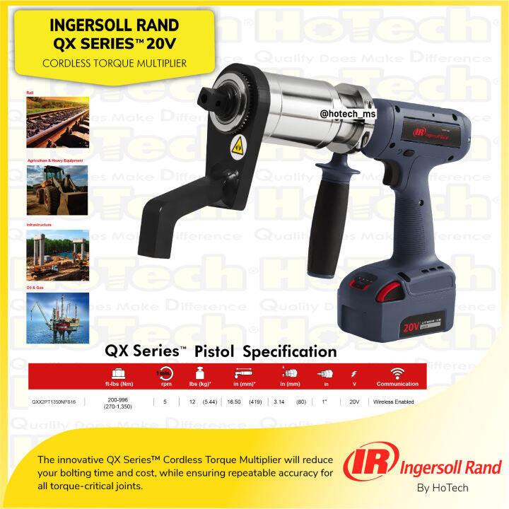 Ingersoll Rand Cordless Precision Torque Multiplier QXX2PT1350NPS16 20V ...
