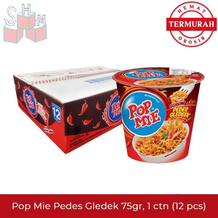 Pop Mie Goreng Pedes Gledek 75gr - 1 Karton 12 pcs | Lazada Indonesia