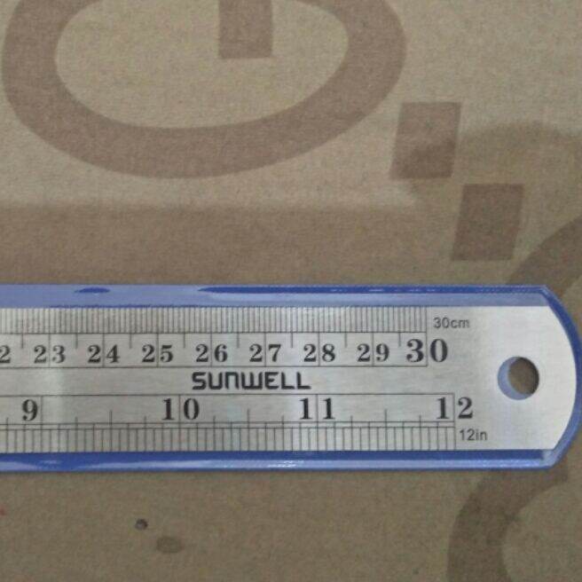 Penggaris Besi tebal 30 CM Stainlees Sunwell | Lazada Indonesia