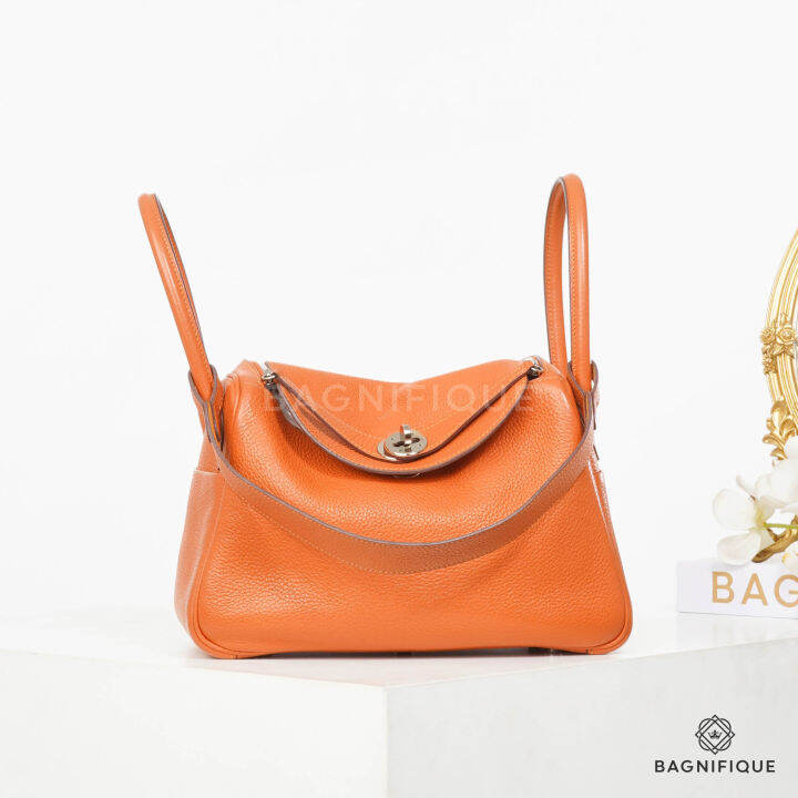 HERMES LINDY 26 2 TONE ORANGE YELLOW CLEMENCE SHW | Lazada.co.th