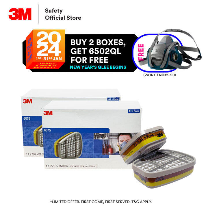 3M 6075 (CE & SIRIM) Formaldehyde & Organic Vapour A1 + Form Filter ...