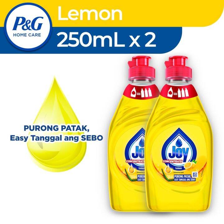 [BUNDLE] Joy Lemon Concentrate Dishwashing Liquid Pouch 250mL x 2 ...