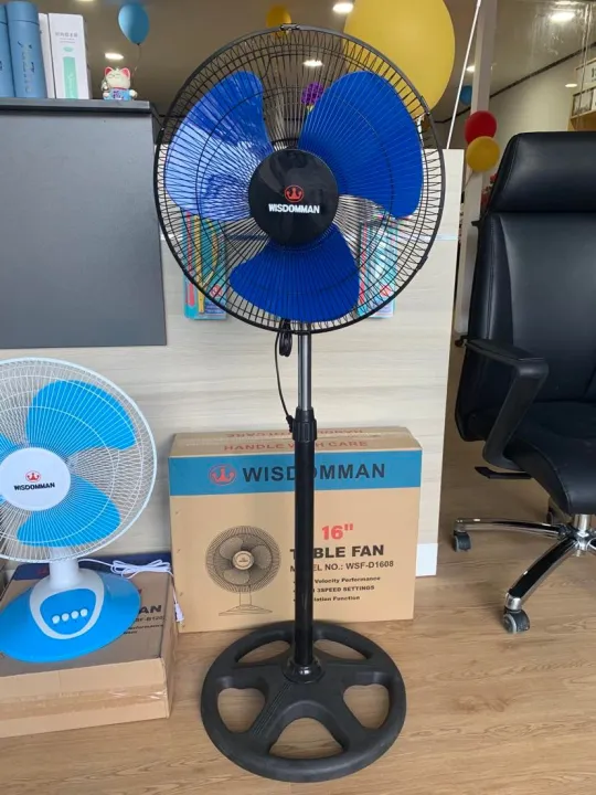 WISDOMMAN 16" Stand fan Electric fan Vertical fan Floor fan Household ...