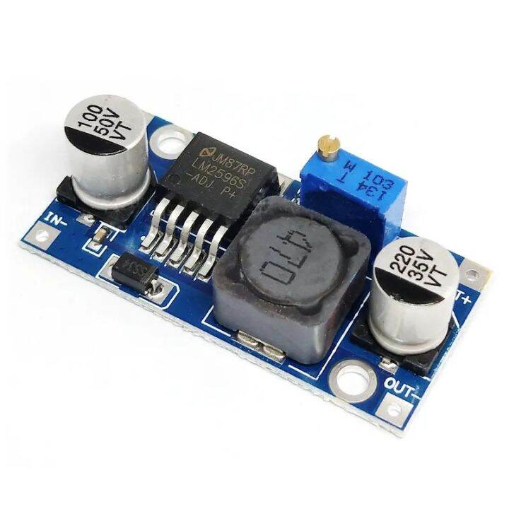 DC-DC Step-Down (3A) โมดูล แรงดันไฟฟ้า24V 12V 5V 3V LM2596S โมดูลปรับ ...