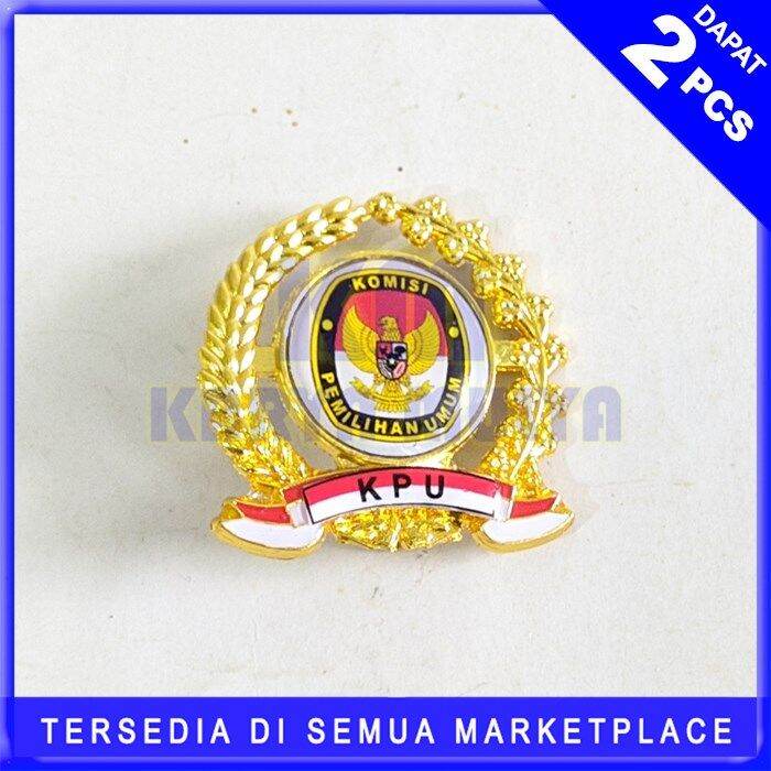 Pin KPU Model Padi Kapas Pin Bros Logo KPU - Karya Mulya / 2pcs ...
