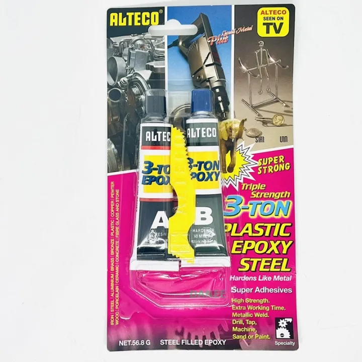 กาวติดเหล็ก 3ตัน กาวอีพ๊อกซี่ ของแท้ ALTECO Epoxy Steel 3TON ตราช้าง แห้ง60นาที กาวอีพ็อกซี่ ติด ...
