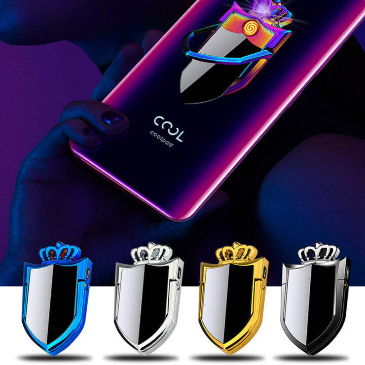 Creative Crown Cigarett Lighter Phone Ring Clip Holder Stand for IPhone ...