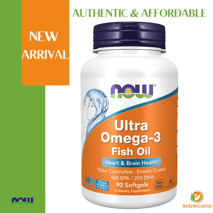 NOW Foods, Ultra Omega-3, 500 EPA / 250 DHA, 90 Enteric Coated Softgels Expiry: 4/30/26 | Lazada PH