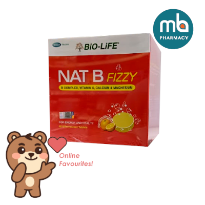 [Exp: May 2024] BIO-LIFE NAT B FIZZY EFFERVESCENT TABLET 40'S | Lazada