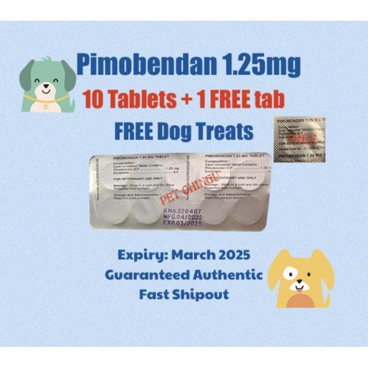 PIMOBENDAN 1.25 mg for Dogs (10 Tablets) + 1 FREE Tablet (Expiry March 2025) | Lazada PH