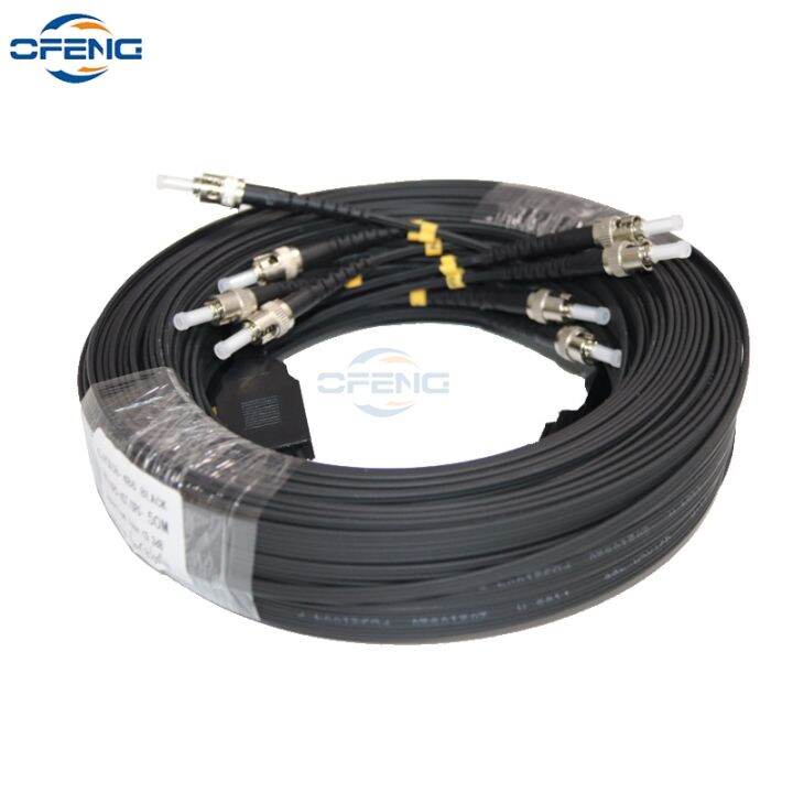30M 3 Steel 4 core SC/LC/FC/ST Connecors Indoor Outdoor Fiber Optic Drop Cable Optical Patch ...