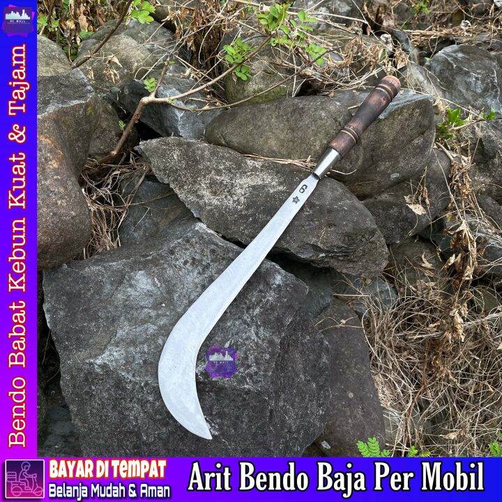 Bendo Arit Baja Per Asli Super Tajam Gagang Kayu Bendo Babat Kebun kuat ...