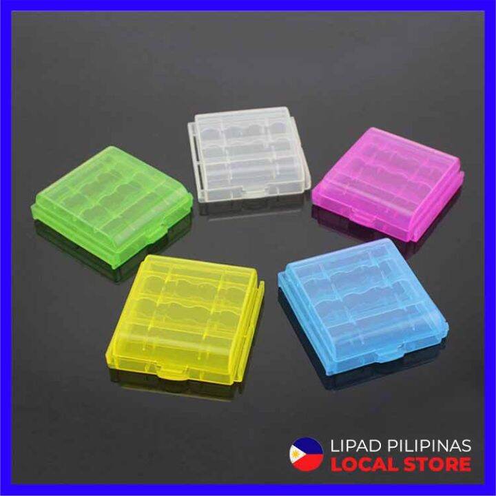 AA AAA Battery Box Case Storage Box Cover Holder Batteries Protector ...