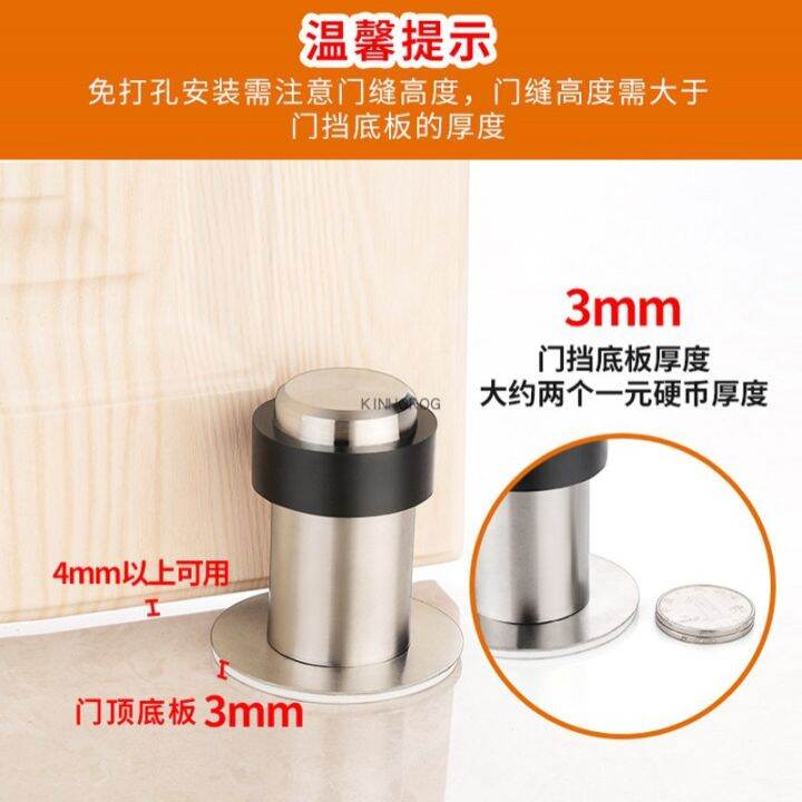 Y stainless steel door bumping, opening-free, anti-collision rubber ...