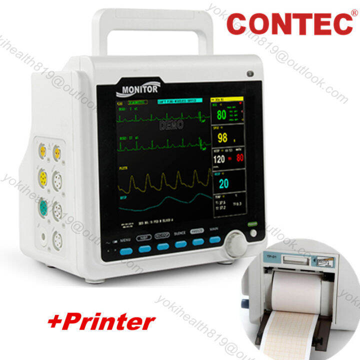 7-parameter ICU Vital Signs Patient Monitor ECG,NIBP,SPO2,PR,RESP,TEMP ...
