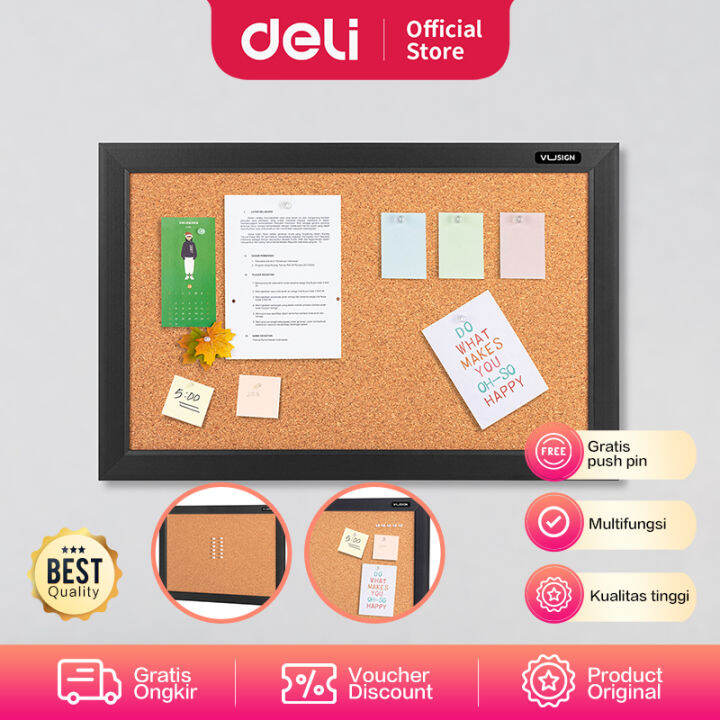 Vusign Message Board / Papan Memo 43 cm x 28 cm Gratis Push Pin VS046A ...