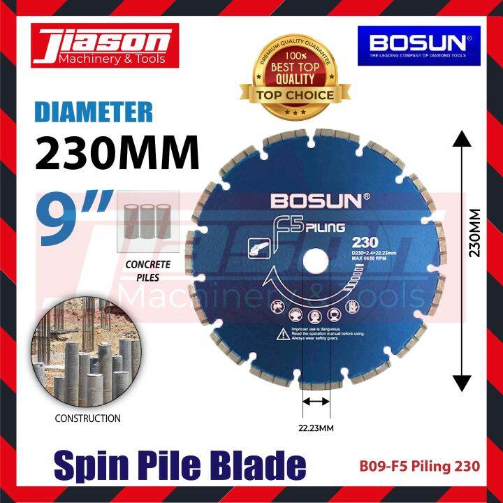 BOSUN B09 / B09-F5 PILING 230 9" Diamond Spin Pile Blade | Lazada