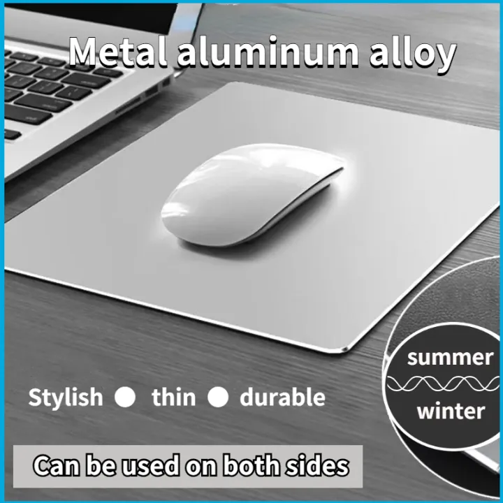 Metal Aluminum Mouse pad Mat Hard Smooth Magic Thin Mousead Double Side ...