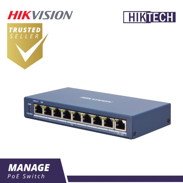 Hikvision DS-3E1309P-EI Smart Managed 8-Port 100 Mbps PoE Switch | Lazada
