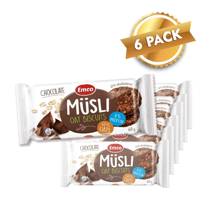 Musli Oat Biscuits Chocolate 60g (6 packs) | Lazada PH