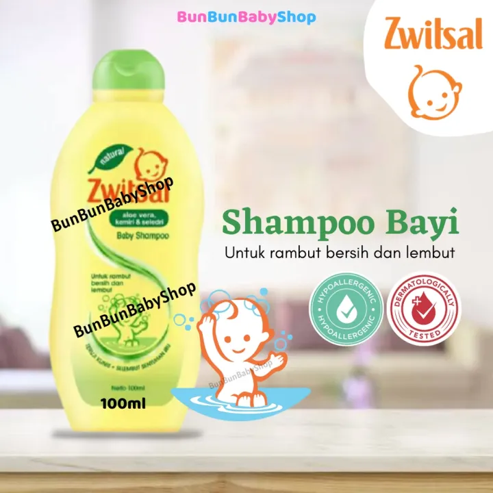 Zwitsal Baby Shampoo Natural Aloe Vera Kemiri Seledri 100 ml ...