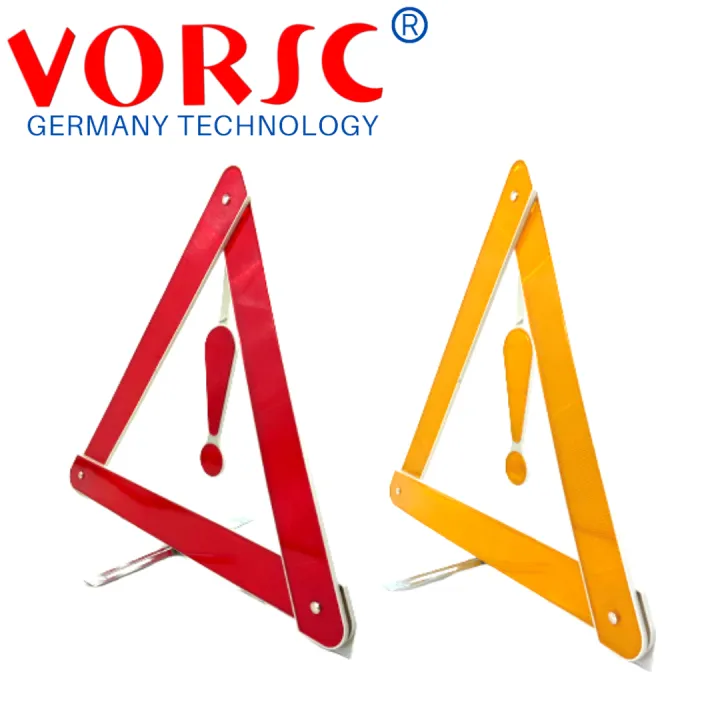 VORSC WARNING DEVICE Red/Yellow Car Early Warning Device Triangle Sign ...