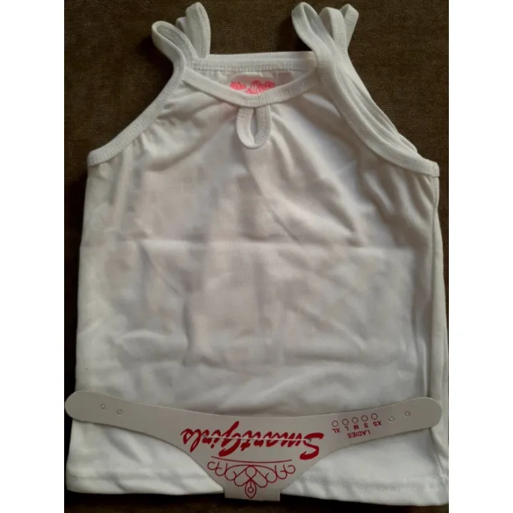 SMART KIDS - 3 in 1 Girl's Spaghetti Sando plain white Cotton Clothing ...