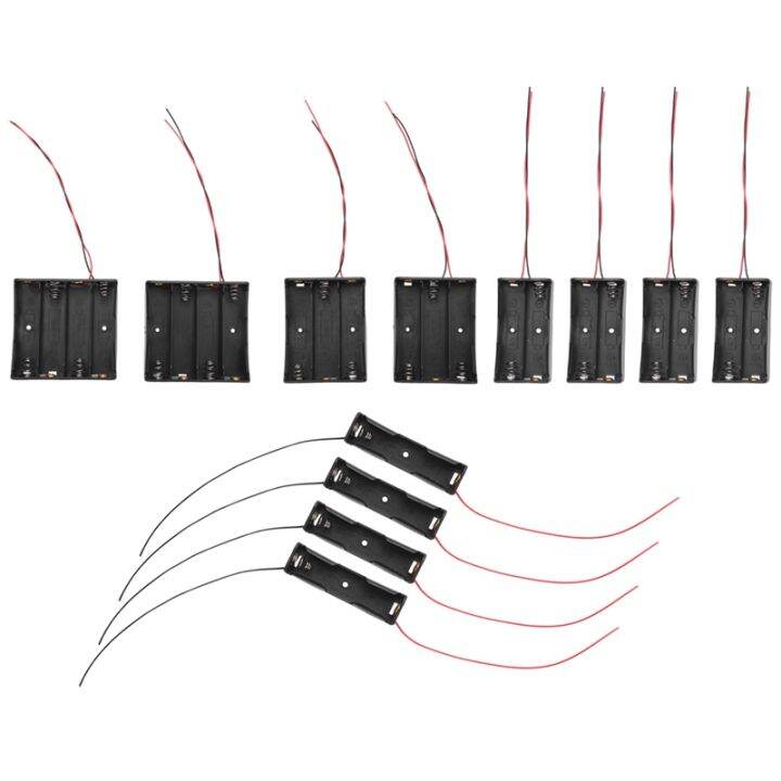 12PCS 18650 Battery Holder Bundle with Wire Battery Holder Case 3.7V, 1 ...