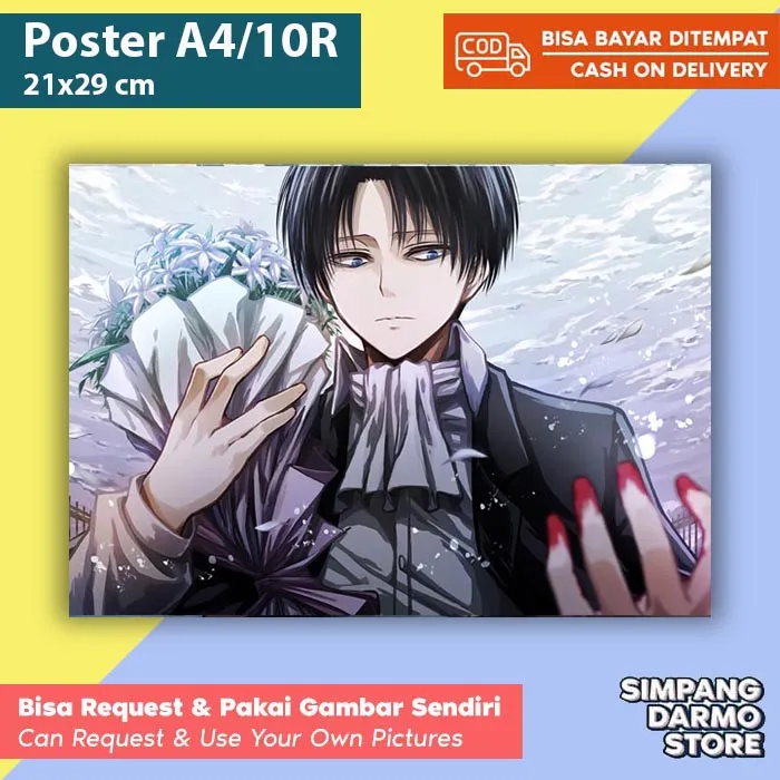 Poster Attack Of Titan Levi Mikasa Ackerman Eren Armin Zeke Erwin Hanji ...