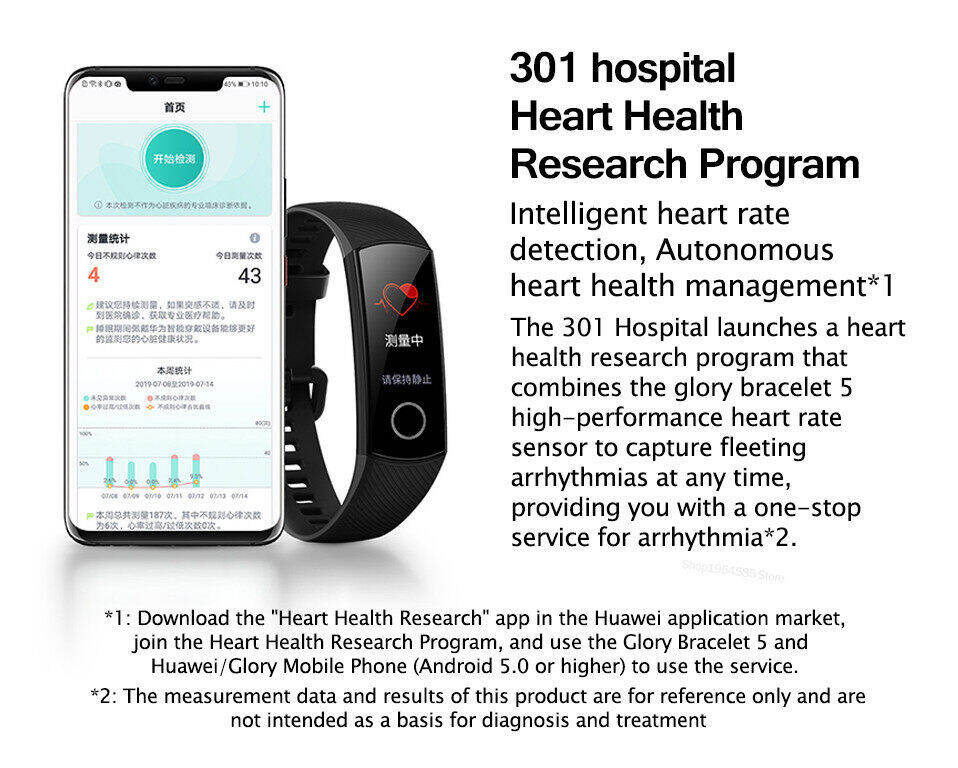 Honor Band 5 Smart Band AMOLED Huawei Smart Watch Heart Rage Ftness ...