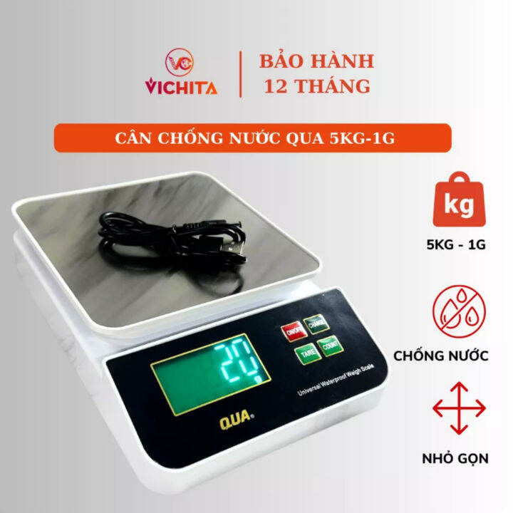 Cân Điện Tử Chống Nước QUA Từ 1g-5kg, Cân Thực Phẩm Có Độ Chính Xác Cao | Lazada.vn