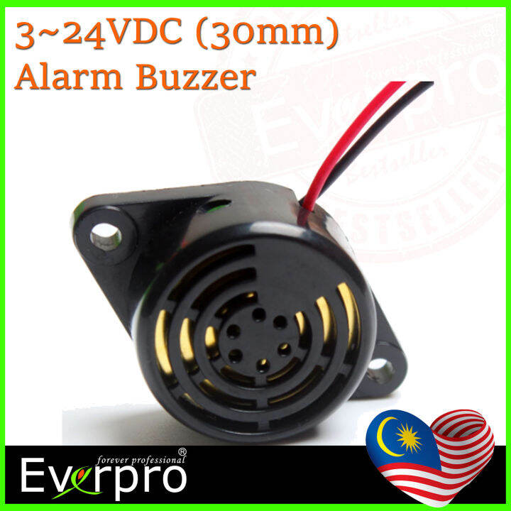 Alarm Buzzer 30mm 3-24VDC | Lazada