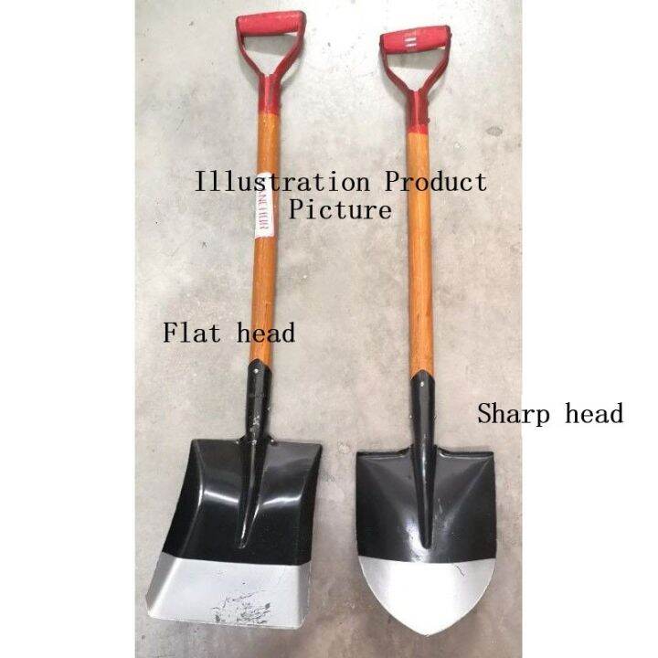WOODEN HANDLE GOOD QUALITY SHARP AND FLAT GARDENING SHOVEL / SKOP PASIR ...